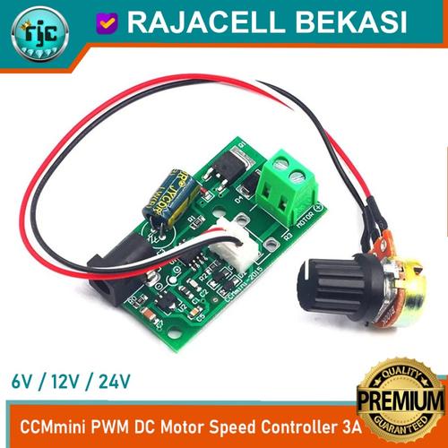 Jual CCMmini Micro 3A PWM DC Motor Speed Controller Kecepatan 6V 12V 24V - Kota Bekasi - Arduino ...