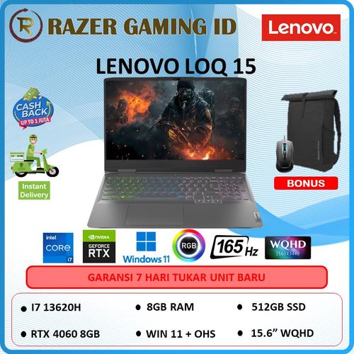 Jual Lenovo LOQ 15 Gaming RTX4060 i7 13620H 8GB 512SSD WQHD 165Hz ...