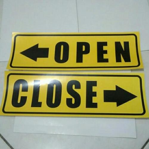 Jual stiker vinyl OPEN CLOSE 10X30CM sign rambu k3 - Kab. Bekasi - latu ...