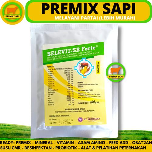Jual SELEVIT SB FORTE 100 GR Multivitamin + Vit E Selen Ayam Bebek ...