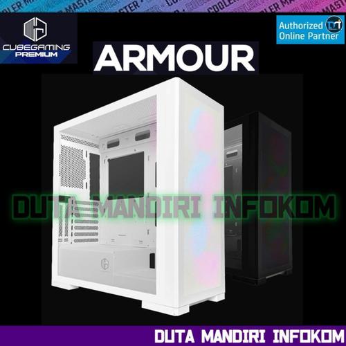 Promo Cube Gaming PREMIUM ARMOUR - Tempered Glass Mid-Tower ATX Gaming Case - Black Edition ...