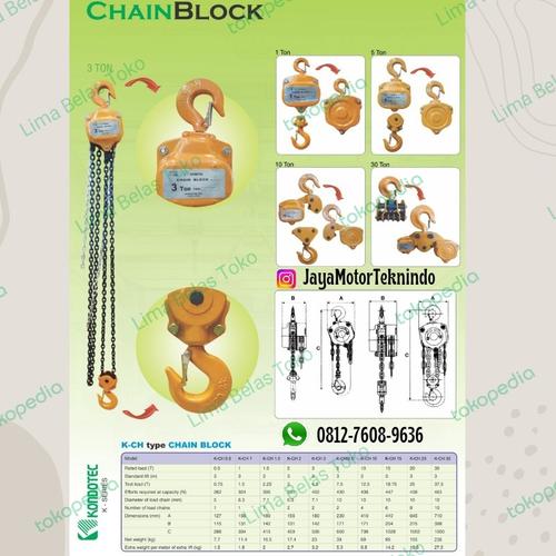 Jual Chain Block / Takel 3 Ton x 5 Meter KONDOTEC JPN Double Chain ...