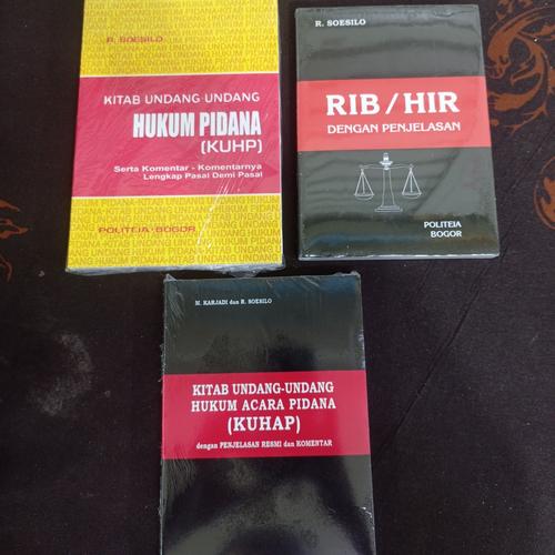 Jual 3 Buku Paket KUHP, KUHAP DAN RIB/ HIR. by. R. Soesilo - Jakarta ...