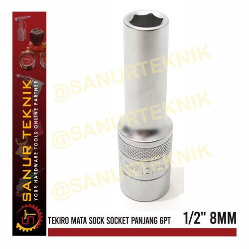 Jual TEKIRO Deep Wall Socket / Mata Sock Socket Panjang 1/2" 6 PT 8mm 8 ...