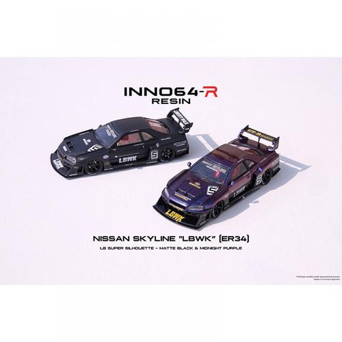 Jual IN64R-ER34-MPII Inno64 Nissan Skyline LBWK R34 Silhouette Purple ...