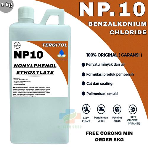 Jual NP10 MURNI/TERGITOL/NONYPHENOL ETHOXYLATE/ SURFACTANT/ EMULSIFER ...