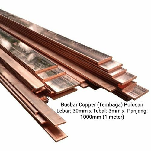 Jual Busbar copper Tembaga Polosan Lebar 30mm x Tebal 3mm x Panjang ...