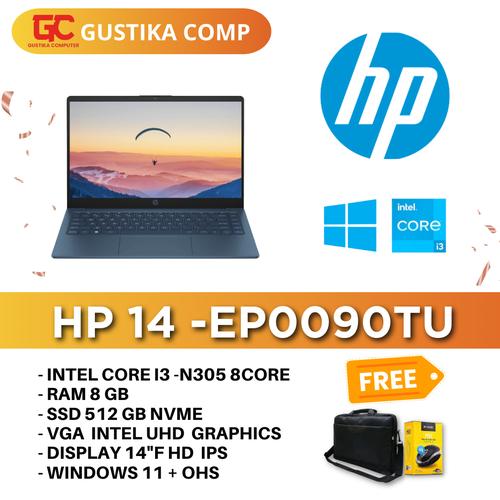 Jual HP 14 EP0090TU I3 N305 8CORE 8GB 512GB UHD GRAPHICS FHD IPS - Kota ...