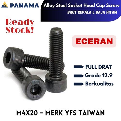 Jual Baut L M4x20 Baut L Baja Hitam 12.9 M4 x 20 Full Drat YFS Taiwan - Jakarta Pusat - PANAMA ...