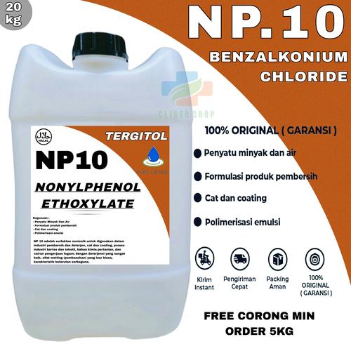 Jual NP10 20KG / TERGITOL 10 / NONYLPHENOL ETHOXYLATE 10 / EMULSIFIER ...