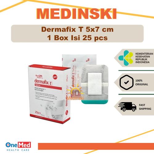 Jual Dermafix T 5x7 cm Plester Luka Transparan Anti Air 5x7cm Isi 25 ...