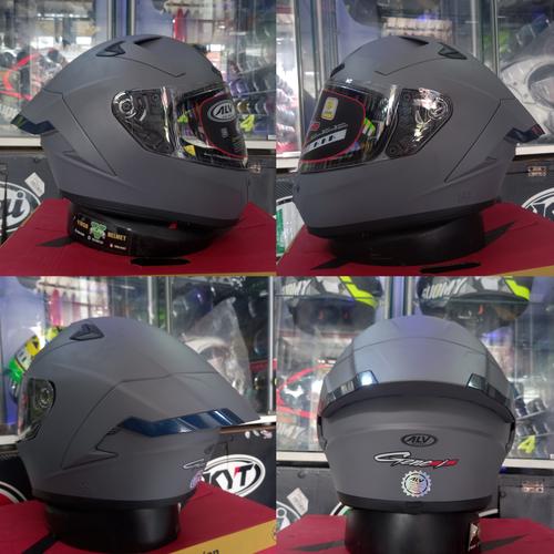 Jual HELM ALV GENESIS FULL FACE SOLID STONE GREY DOFF - STONE GREY DOF ...