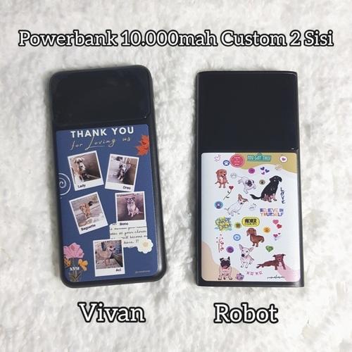 Jual (Custom PO) Powerbank LED Vivan Robot 10000mah Custom 2 Sisi - Kab ...