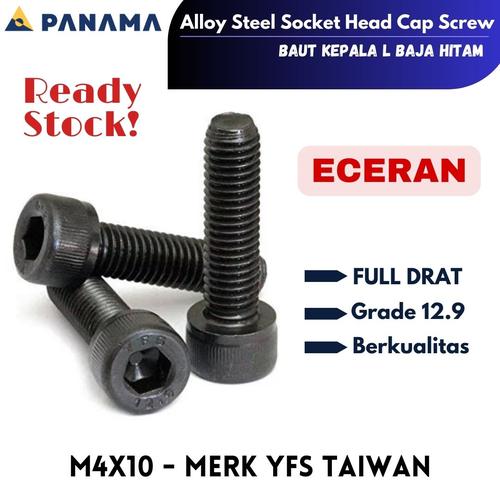 Jual Baut L M4x10 Baut L Baja Hitam 12.9 M4 x 10 Full Drat YFS Taiwan - Jakarta Pusat - PANAMA ...