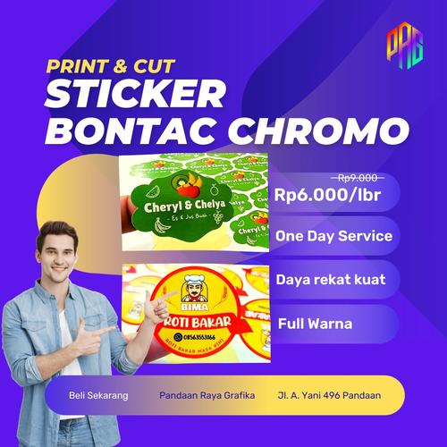 Jual Cetak Sticker Bontac Chromo A3+ (Print & Cut) - Cetak Saja - Kab ...