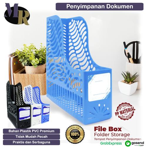 Jual Box File Dokumen Plastik PVC Kotak Penyimpanan Surat Keranjang ...