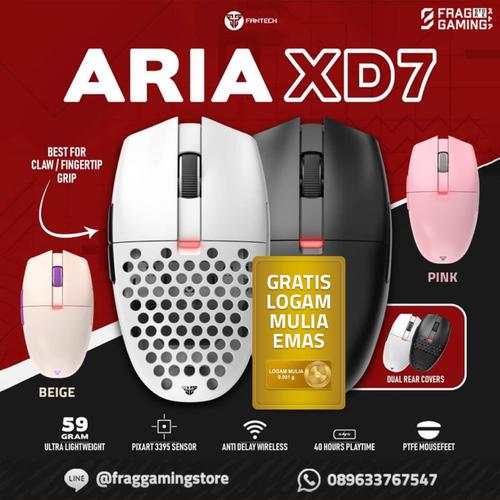 Jual Fantech Aria XD7 Wired/BT/2.4Ghz Wireless Gaming Mouse - Putih ...