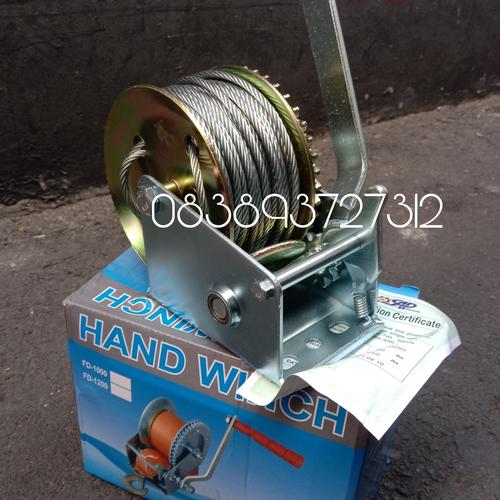Jual Hand Winch 3500 LBS Katrol manual Gear 1500 KG Sling 20 Meter ...
