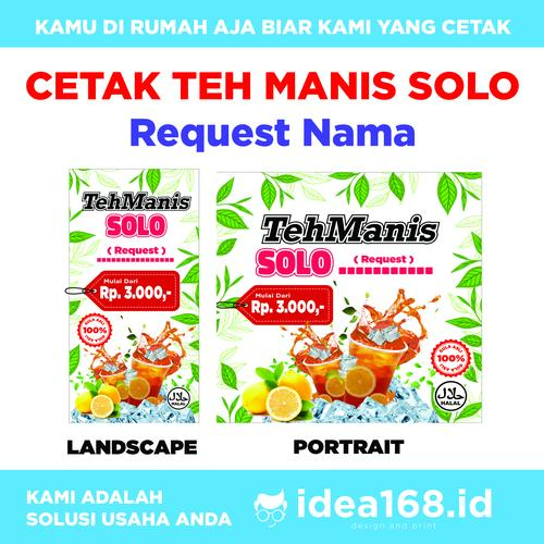 Jual Cetak Spanduk / Stiker ES TEH SOLO "REQUEST NAMA" - Spanduk - Kab ...