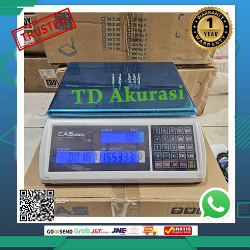 Jual counting scale CAS JCS / timbangan hitung jumlah pcs cap 6kg/15kg/30kg - Jakarta Barat ...