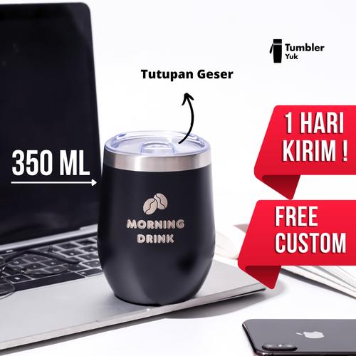 Promo Mug Egg Shaped Cangkir Teh Kopi Stainless Coffee Tea Cup Grafir ...