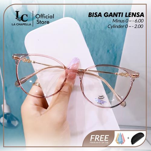 Jual La Chapella Kacamata Minus Anti Radiasi Blueray 81262 Cateye ...
