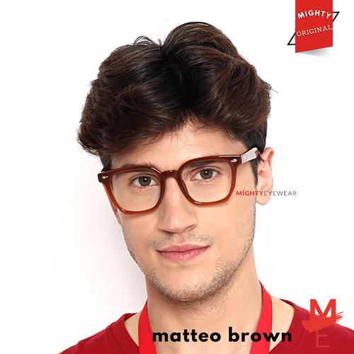 Promo MIGHTY Kacamata PhotoChromic AntiRadiasi Kotak Pria MATTEO BROWN ...