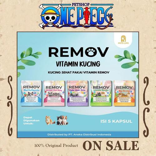 Jual REMOV Vitamin Kucing Sachet isi 5 Kapsul - MULTIVITAMIN - Jakarta ...