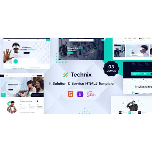 Jual Bootstrap 5 - Technix v1.0 Technology Web Template (HTML, React) - DVD - Kab. Gresik ...