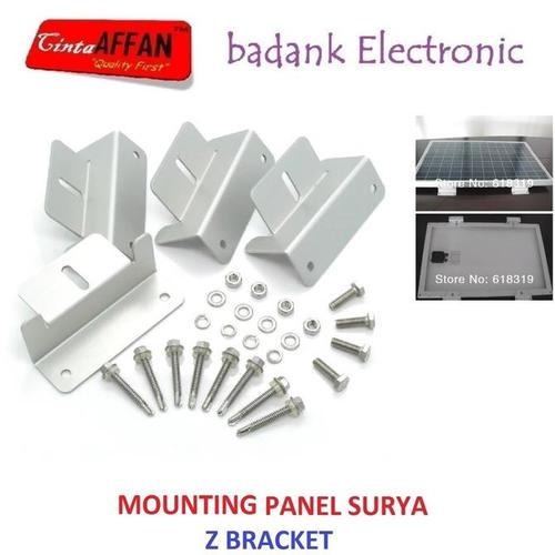 Jual 1 SET Aluminum Z Mounting Roof Bracket Set Solar Cell Panel Surya ...