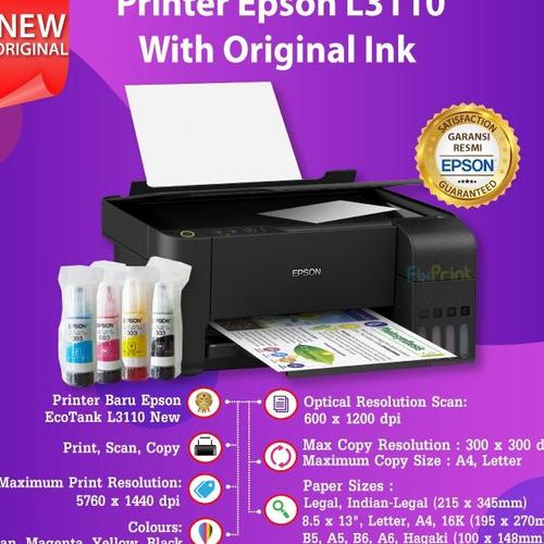 Jual EL Printer Epson L3110 ALL in One (Print, Scan, Copy) Multifungsi ...