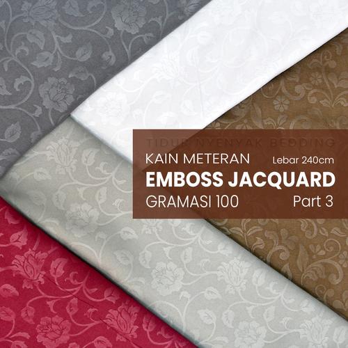 Jual KAIN EMBOSS MICROTEX MOTIF BUNGA DAUN TIMBUL KAIN SPREI GORDEN P3 ...