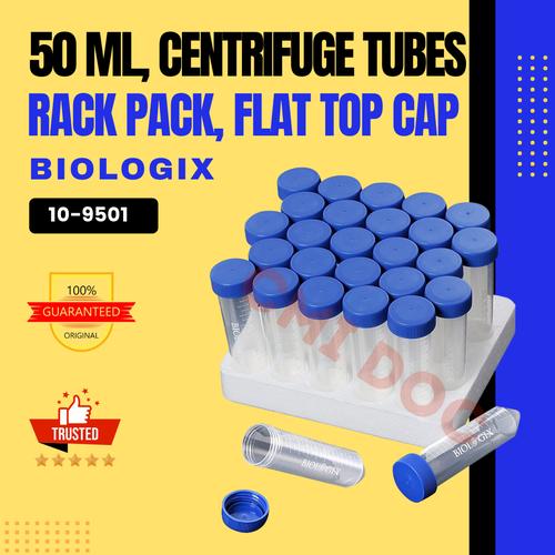 Jual Centrifuge Tubes, 50ml, Rack Pack, Flat Cap, 10-9501, BIOLOGIX, 25 pcs - Kab. Bogor ...