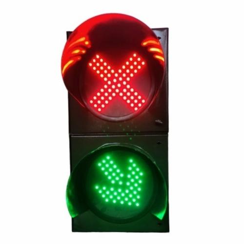 Jual LAMPU TRAFFIC LIGHT LED 2 ASPEK 20 CM CROSS SIGN RED GREEN ...