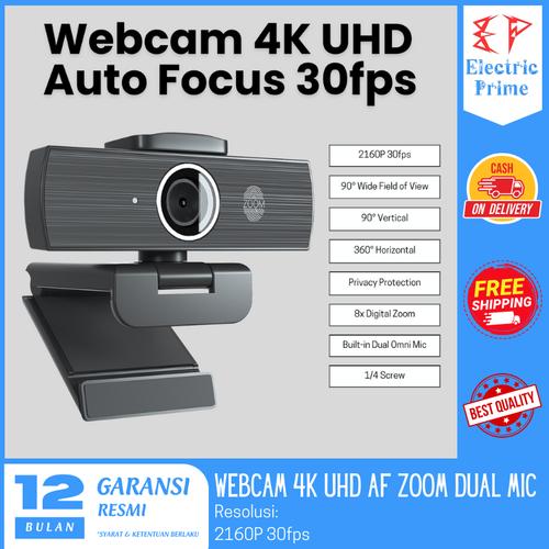 Promo Webcam Laptop Kamera Ultra HD 4K 2160P Dual Mic Camera Komputer ...