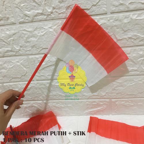 Jual Bendera Merah Putih + Stik / Stik Bendera Merah Putih stik putih ...
