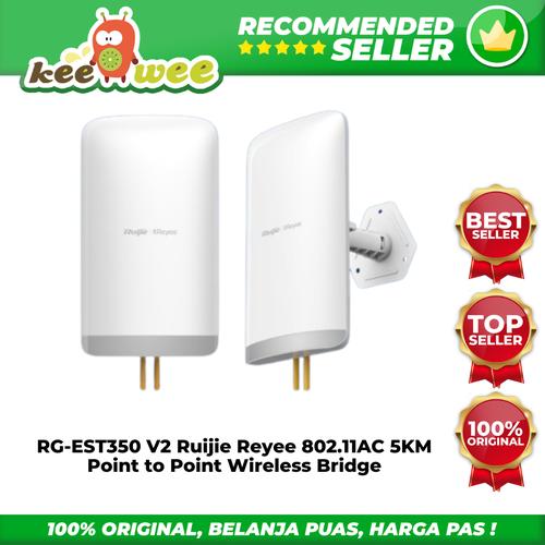 Jual RG-EST350 V2 Ruijie Reyee 802.11AC 5KM Point to Point Wireless Bridge - Kota Malang ...