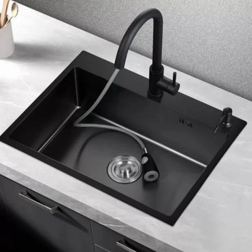 Jual Kitchen sink 8050 black bak cuci piringv 1 lobang besar - Jakarta ...