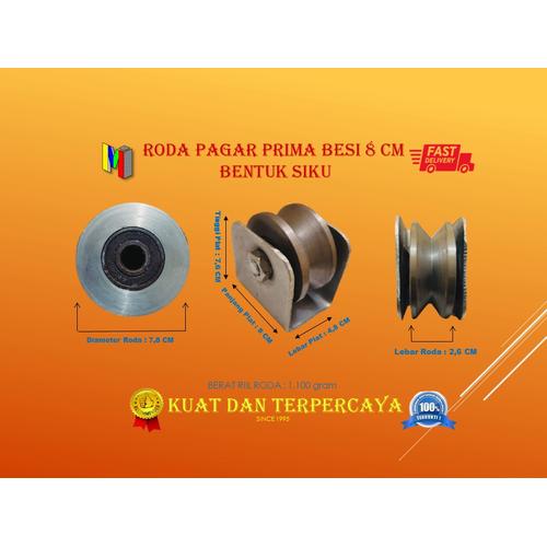 Jual Roda pagar prima besi ukuran 8cm bentuk siku per biji LAHER BARU ...