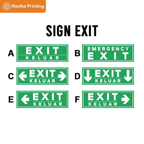 Jual Stiker Akrilik Sign Exit Keluar 30x10cm - Stiker - Jakarta Barat ...
