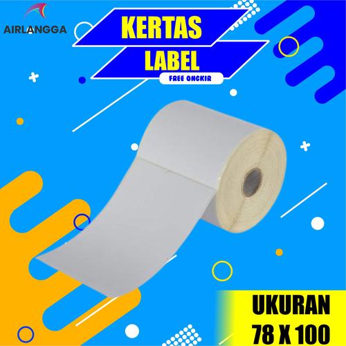 Jual Kertas Label Sticker Resi Thermal Barcode 78x100 mm Gulung Isi 300 ...