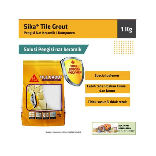 Jual Sika Tile Grout Pengisi Nat Keramik Marmer Granit Mosaik 1Kg - Red ...