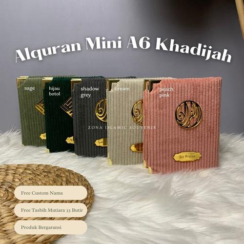 Jual Al Quran Mini Khadijah Series custom nama ukiran Grafir ukuran A6 ...