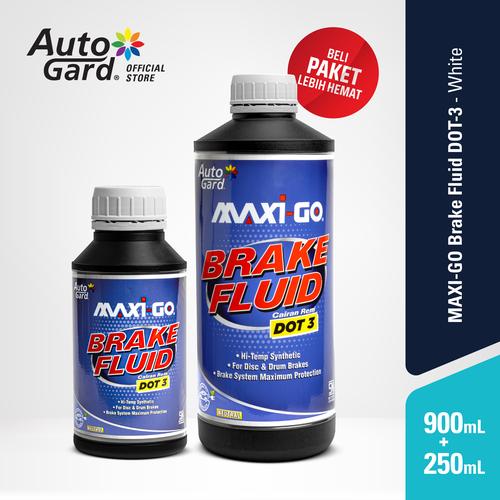 Promo AutoGard [BUNDLE] MAXI-GO Brake Fluid DOT-3 Putih 900mL + 250mL ...