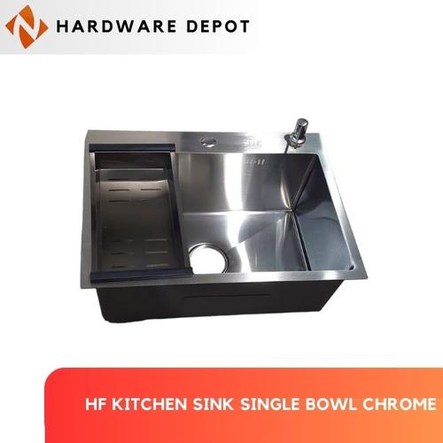 Jual HF Kitchen Sink Single Bowl Chrome (HF6045C) - Kran Putar - Kab ...