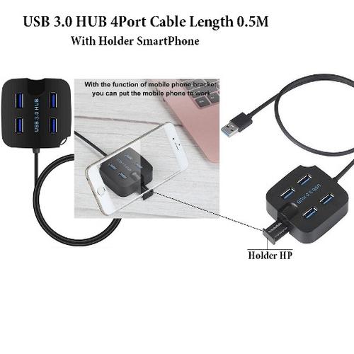 Jual USB 3.0 HUB 4 Port Square Compact Design With Holder - Kota Malang ...