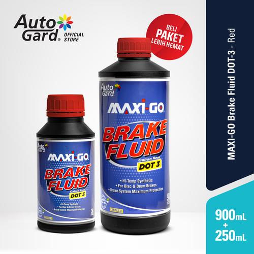 Promo AutoGard [BUNDLE] MAXI-GO Brake Fluid DOT-3 Merah 900mL + 250mL ...