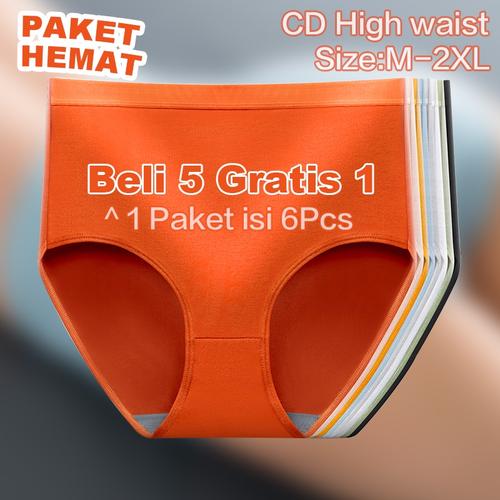 Jual [1/2 lusin 6 pcs] Celana Dalam Wanita Pinggang Tinggi Highwaist Katun - L - Kota Tangerang ...
