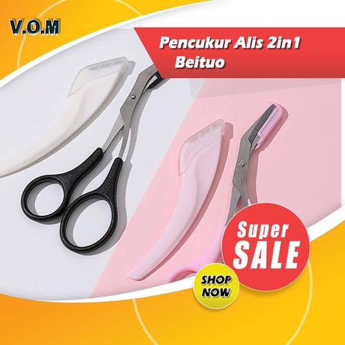 Promo Gunting Alis + Pencukur Alis 2in1 Beituo Manual Eyebrow Trimmer ...