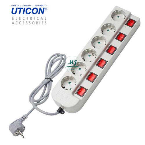Jual Stop Kontak Kabel Uticon Terminal Listrik 6 Lubang Saklar ...